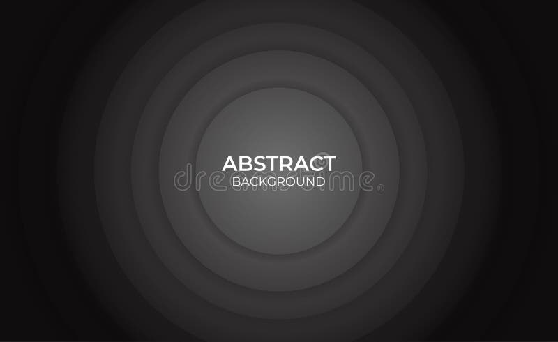 Abstract Circle Geometric Black and White Background Stock Vector ...