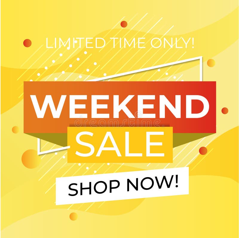 Limited Time Weekend Sale, Instagram Promotion Design Template Stock ...