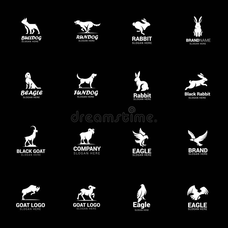Set of Abstract Animal Bull Bufallo Logo Design Vector Stock Vector ...
