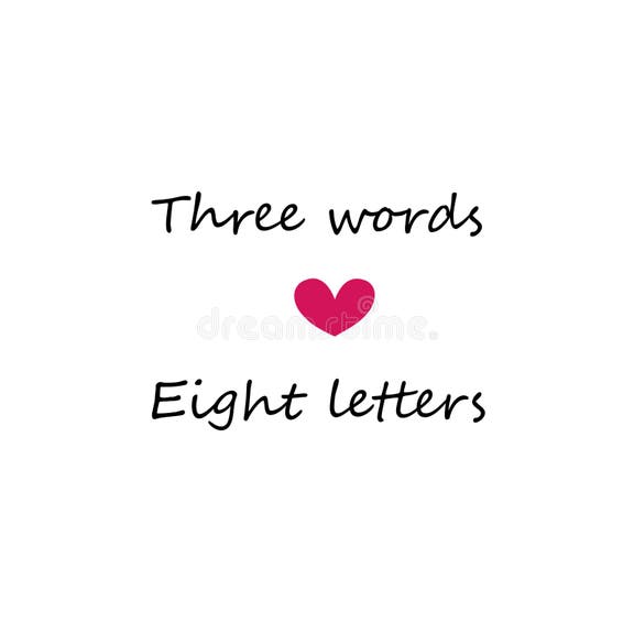 Three Words Eight Letters Text Stock Illustration - Illustration of ...