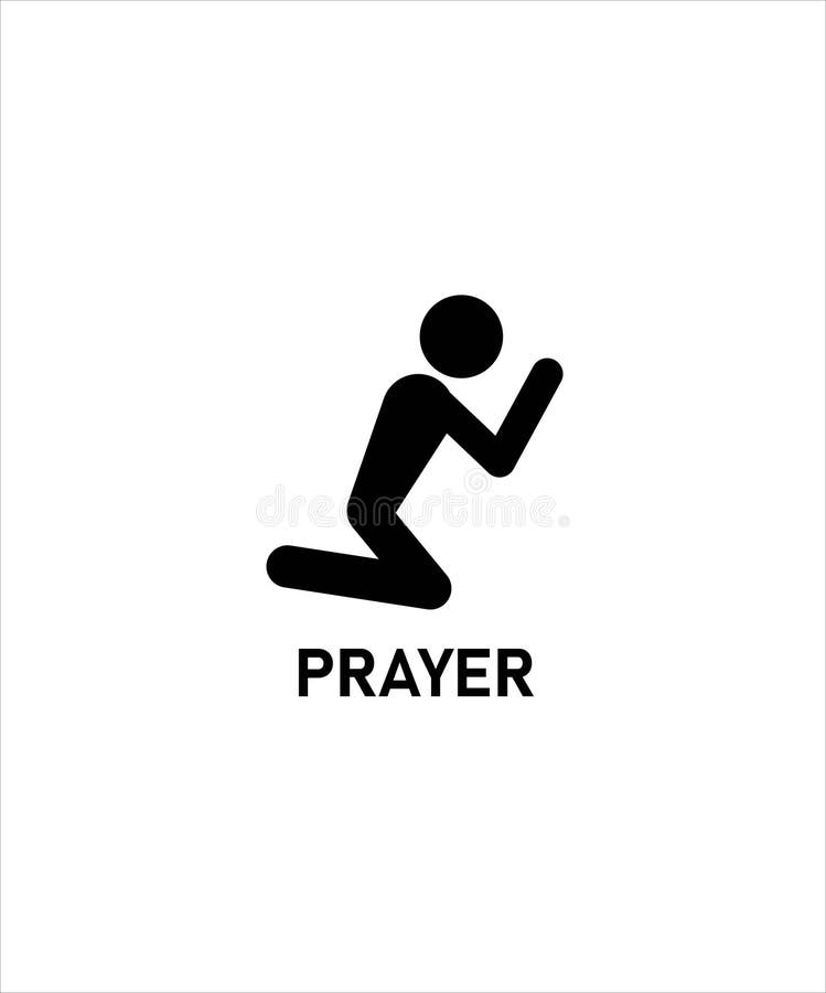 Prayer Flat Design Icon,man Prayer Icon,best Flat Design Icon. Stock ...