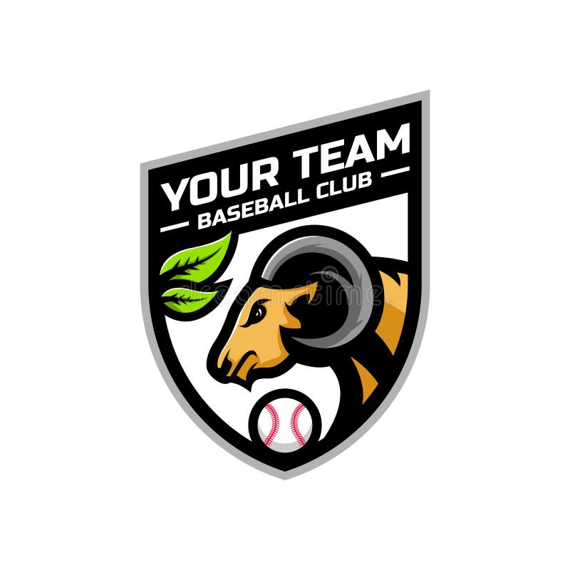Goat Head Logo for the Baseball Team Logo. Vector Illustration Stock ...