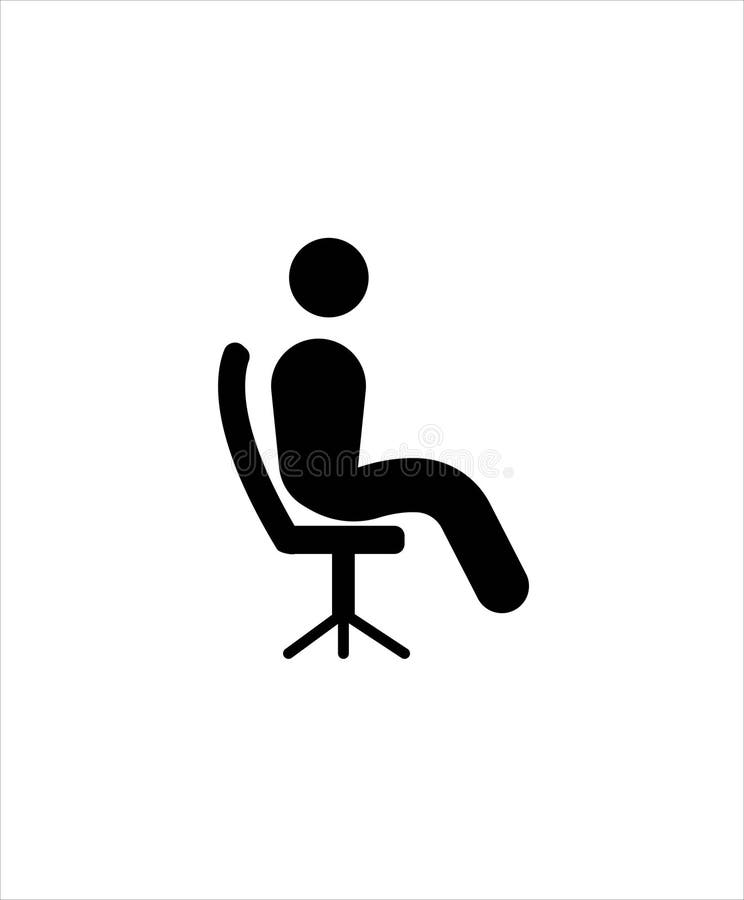 Man Siting on Chair Flat Design Icon,vector Best Illustration Design ...