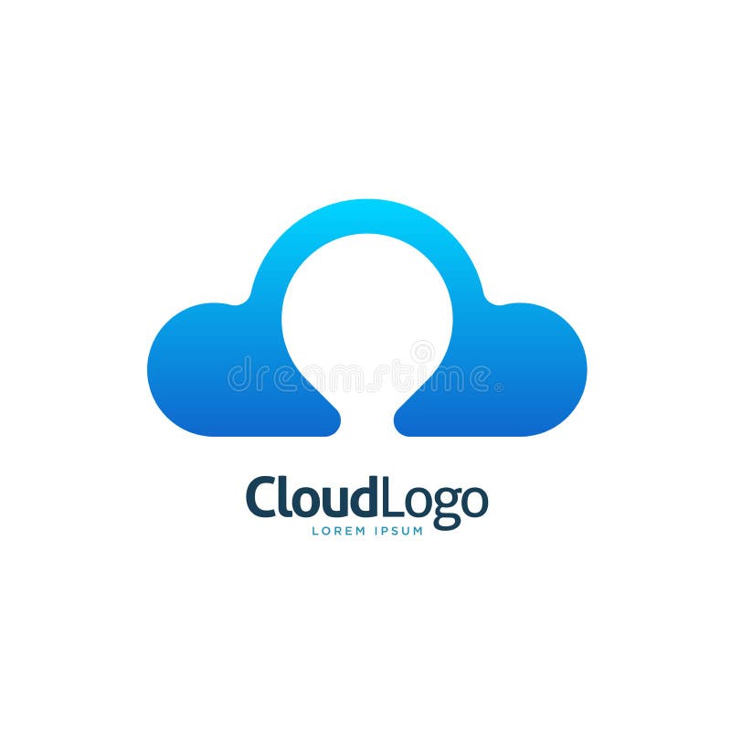 Modern Map Pin Cloud Logo Icon Template Vector Stock Vector ...