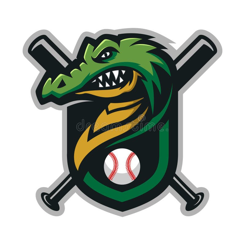 Crocodile baseball player stock vector. Illustration of base - 35934225