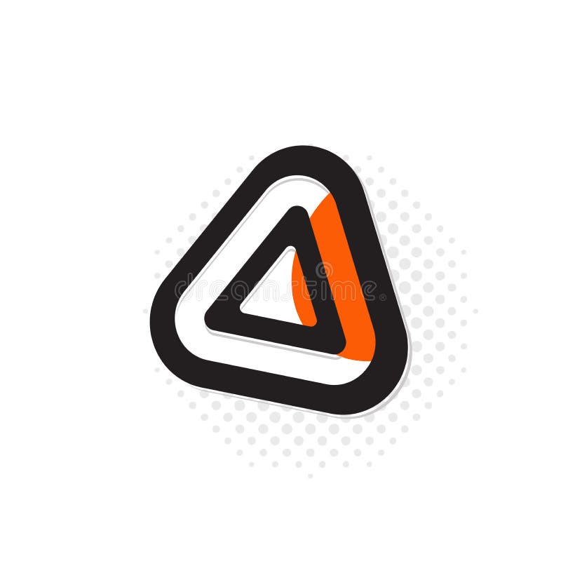 3d Triangle Halftone Badge Template Stock Vector - Illustration of ...