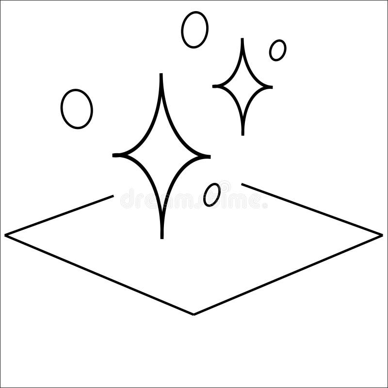 Clean Surface Outline Icon, Easy Cleaning Symbol for Graphic Design ...