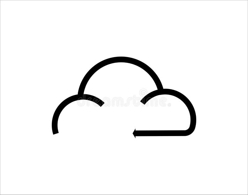 Cloud icon Flat. - Vector stock illustration. Illustration of design ...