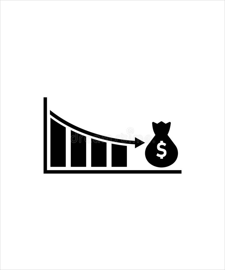 Money Loss Icon,vector Best Flat Money Loss Icon. Stock Vector ...