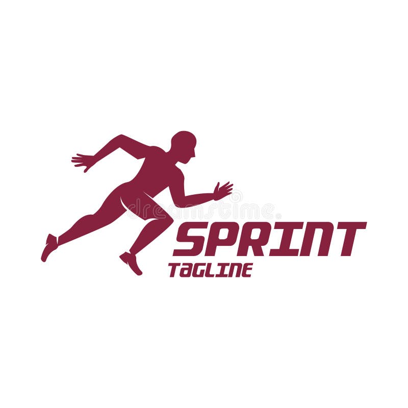 Running Sprint Jogging Minimalist Athletics Logo Design Template Vector ...