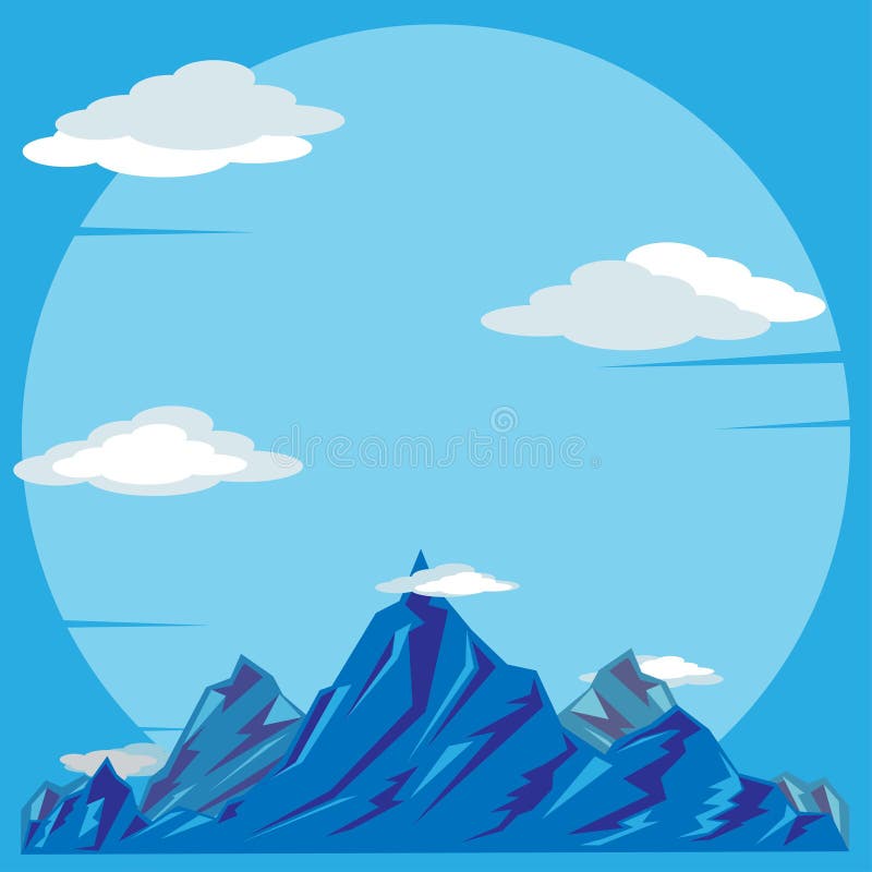 Vector blue landscape stock vector. Illustration of environment - 182024537