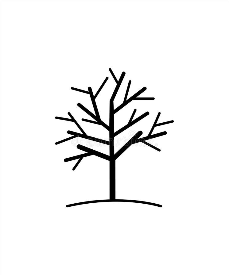 Dry Tree Icon,vector Best Flat Dry Tree Icon. Stock Vector ...