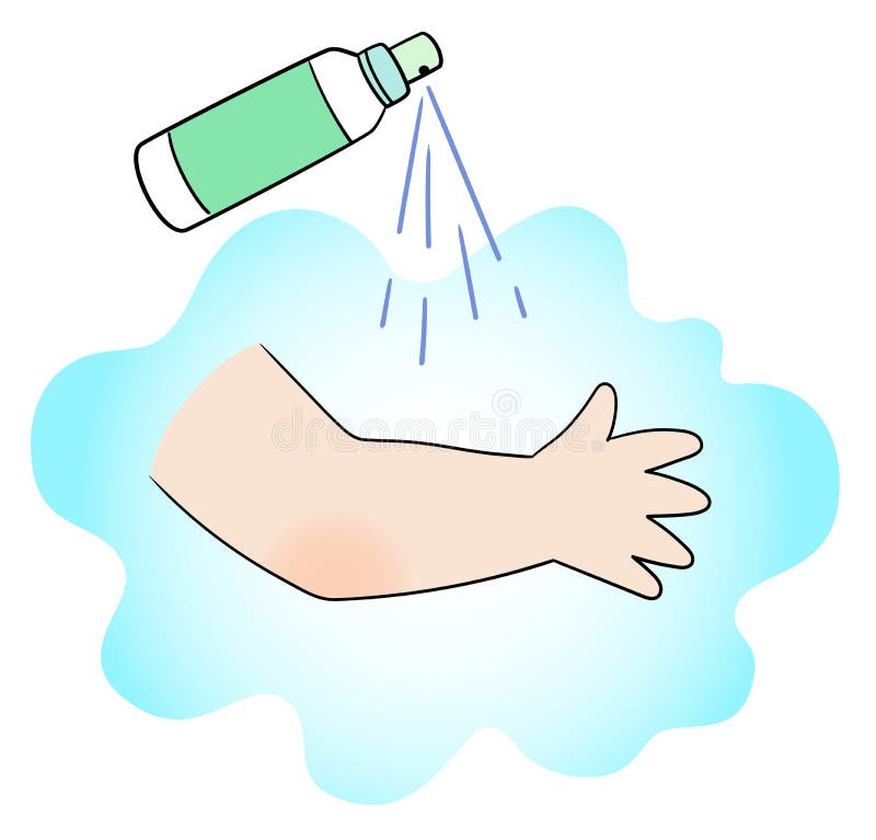 Hand Spraying Anti-mosquito Liquid Stock Vector - Illustration of ...