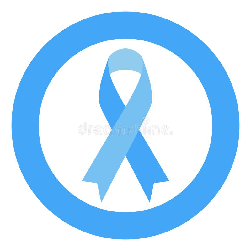 Diabetes Prevention Logo Blue Ribbon in a Circle on a White Background ...