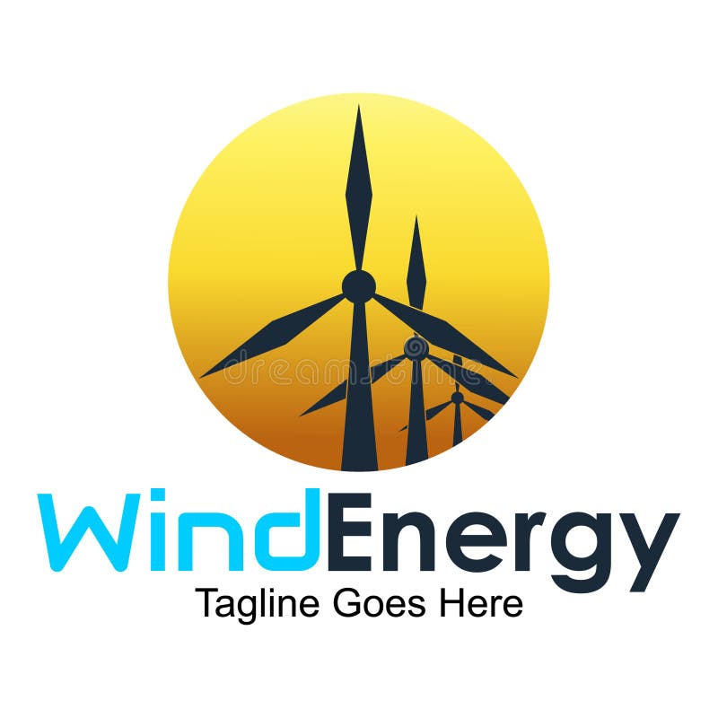 Vector Logo Wind Power Generation Stock Vector - Illustration of ...