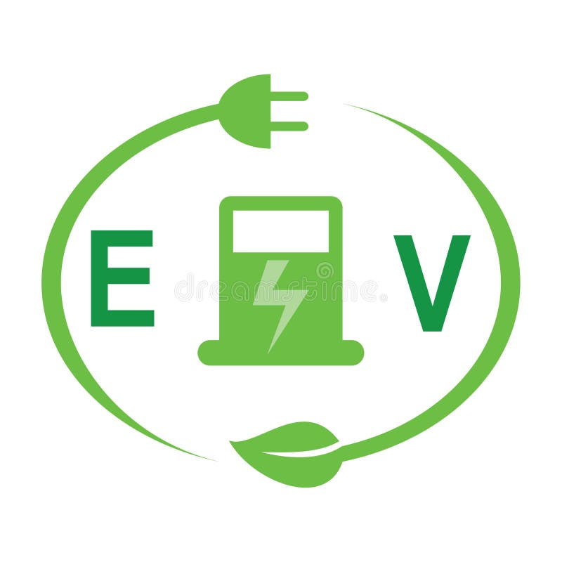 Logo EV Charging Illustration of Electric Car Charging Station Stock ...