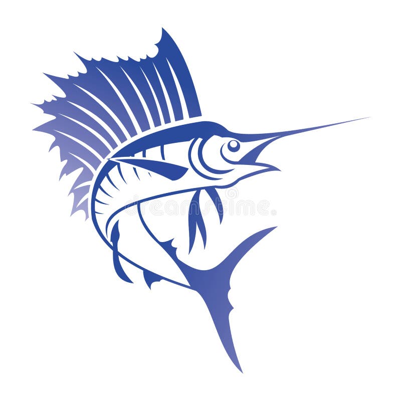Vector Illustration of a Beautiful Sailfish Stock Vector - Illustration ...