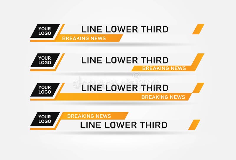 TV News Bars Set Vector. Sign of Lower Third. Label Strip, Icon. Media ...