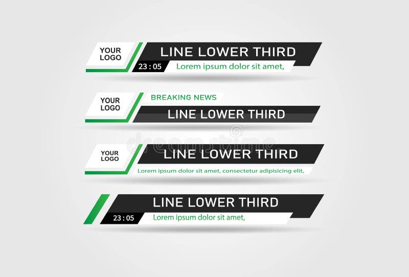 TV News Bars Set Vector. Streaming Video News Sign. Breaking, Sport ...