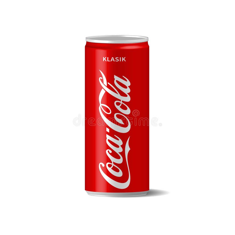 Classic Coca-cola Can Isolated on White Background for Editorial Use ...