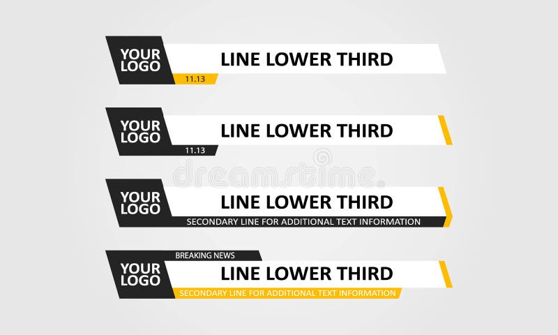 TV News Bars Set Vector. Streaming Video News Sign. Stock Vector ...