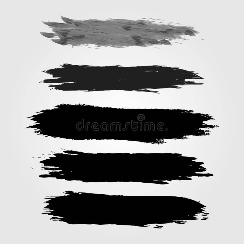 Grunge Brush Lines Vector Banner Stock Vector - Illustration of paint ...
