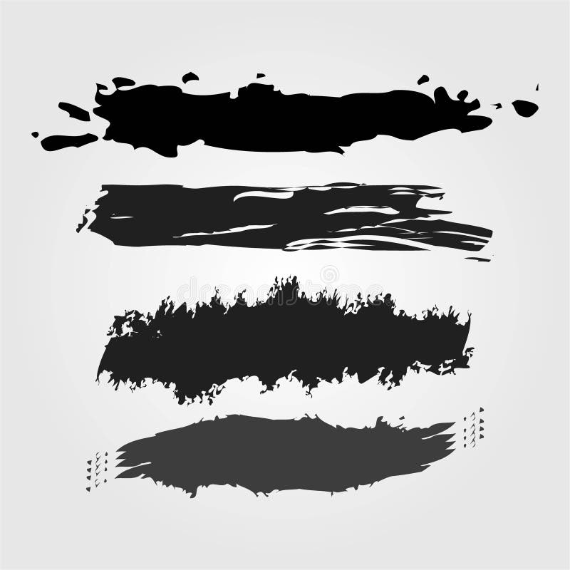 Grunge Brush Lines Vector Banner Stock Vector - Illustration of frames ...