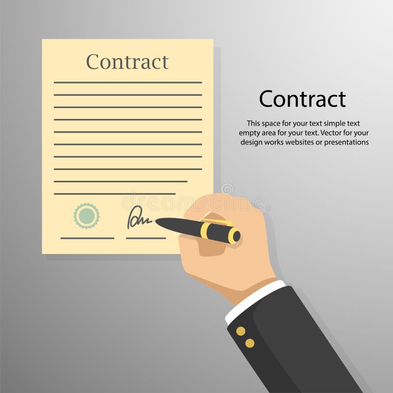 Sign contract stock illustration. Illustration of sitting - 11497590