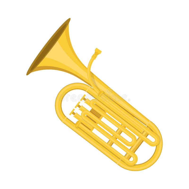 Cartoon tuba blowing stock vector. Illustration of textured - 38043812