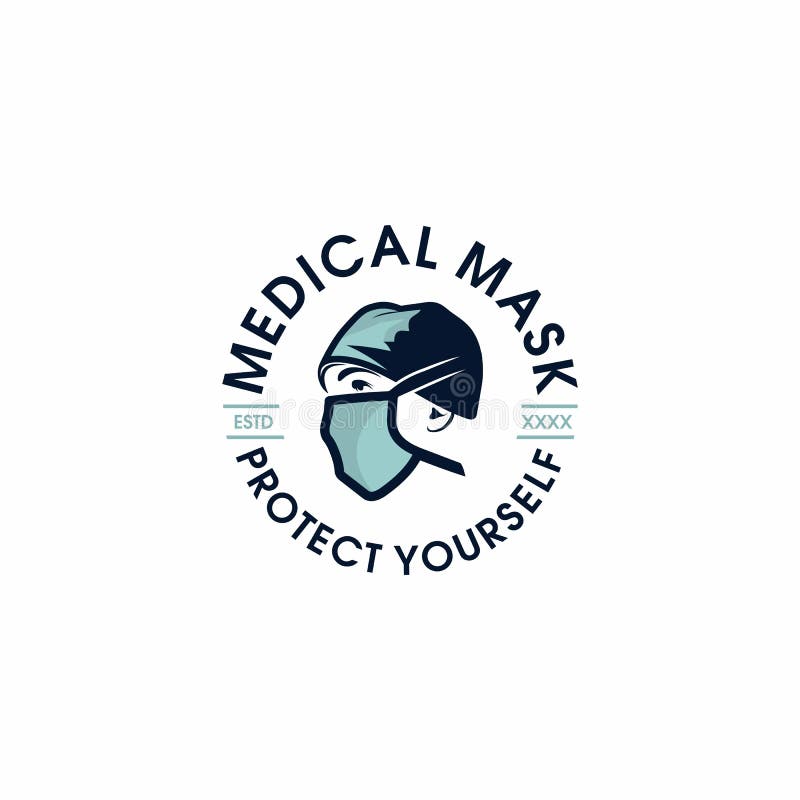 Medical Mask Logo Vector Design Inspiration Stock Vector - Illustration ...