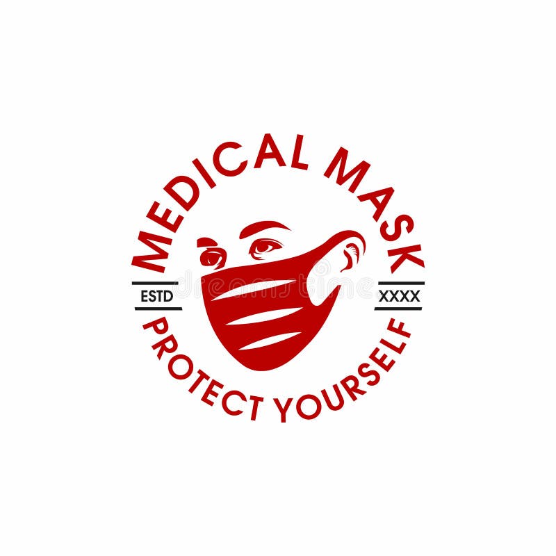 Medical Mask Logo Vector Design Inspiration Stock Vector - Illustration ...