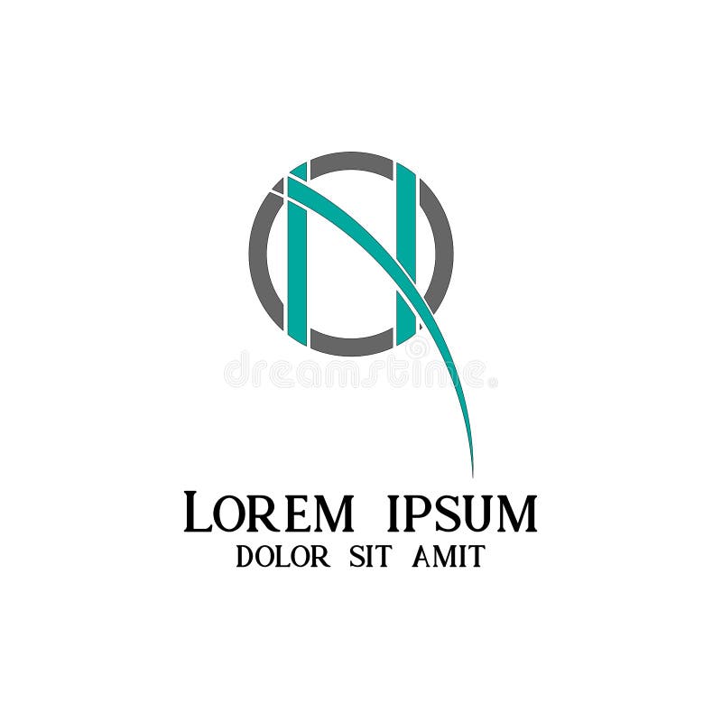 N Initial Logo Business. Simple Logo for Name Stock Vector ...