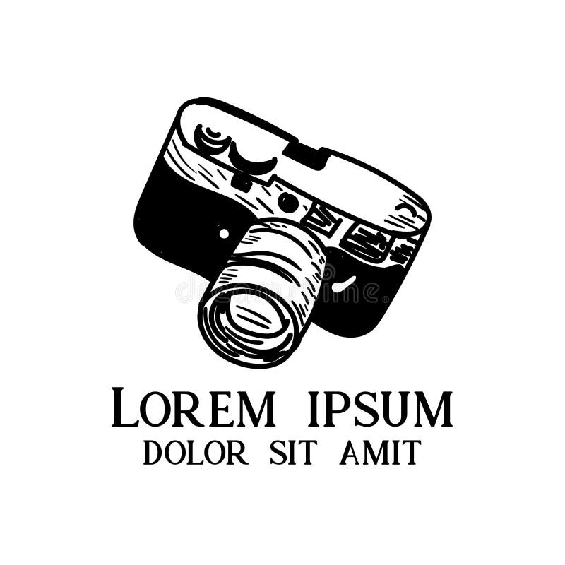 Camera Illustration Design Vector. Hand Drawn Camera Logo Photography ...
