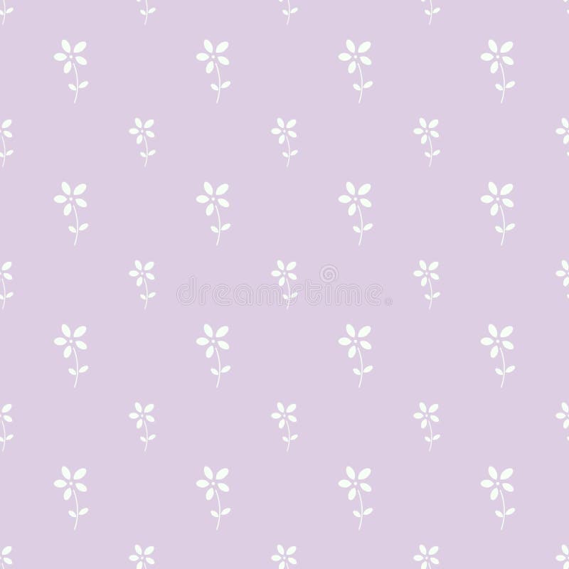 Simple Floral Repeat Pattern Purple and White Stock Vector ...