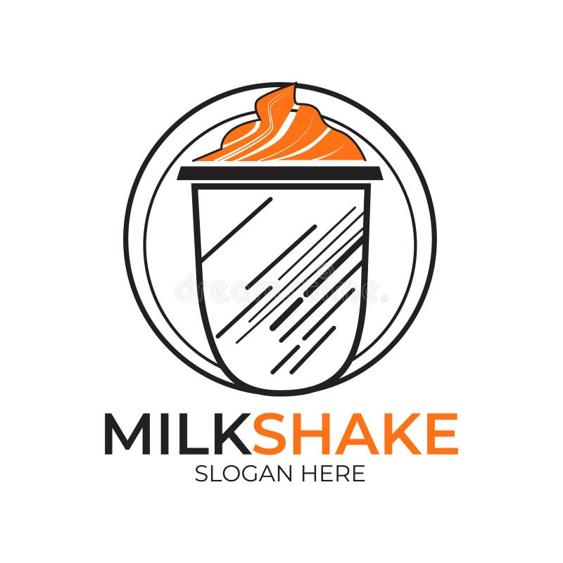 Milkshake Logo Design Flat Illustration Fast Food Icon Vector Modern ...