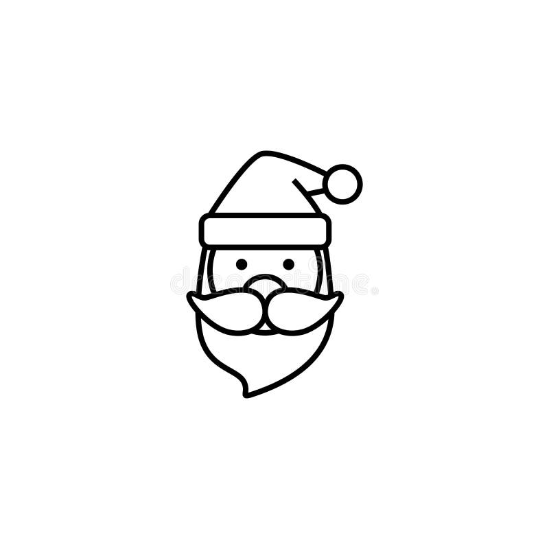 Outline Santa Claus Christmas Character Line Art Stock Illustrations ...