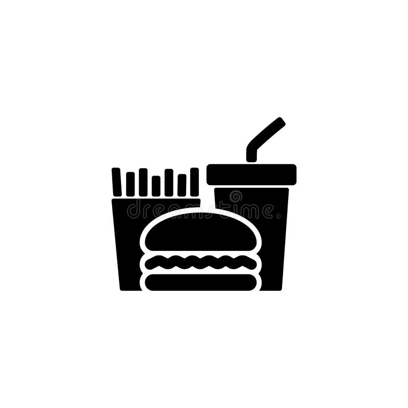 Fast Food Icon Isolated Vector on White Background Stock Vector ...