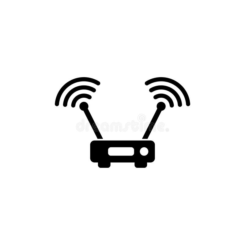 Wifi Router Icon Isolated Vector on White Stock Vector - Illustration ...