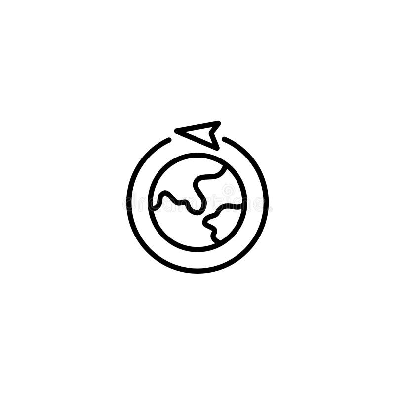 World Thin Line Icon. Planet Vector Illustration Isolated on White ...