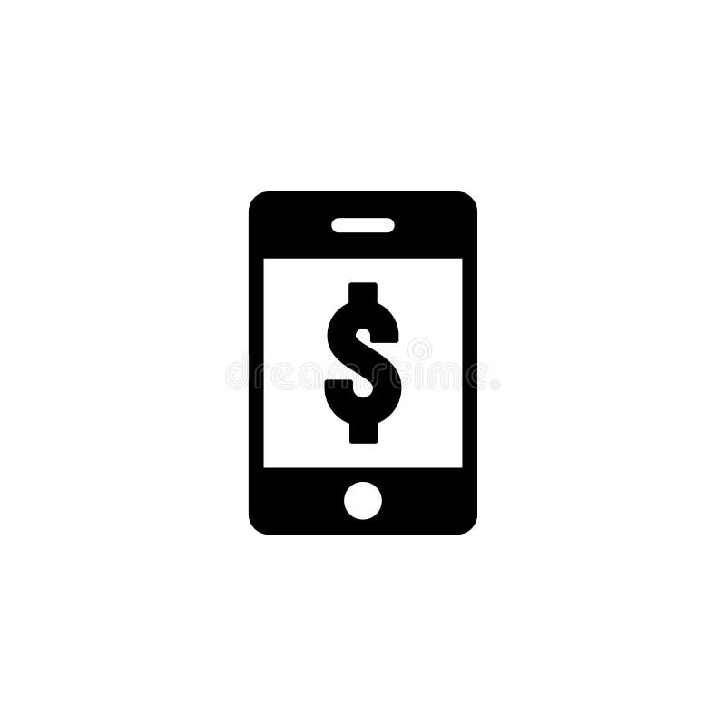 Money in Phone Icon Vector Isolated on White Stock Vector ...
