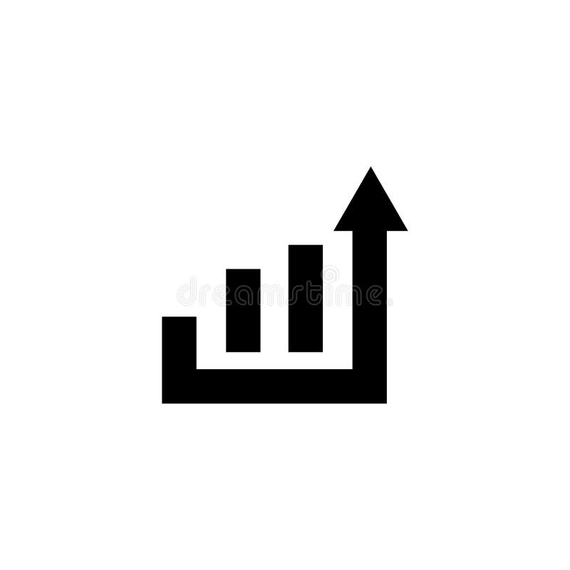 Graph Icon Isolated Vector on White Stock Vector - Illustration of ...