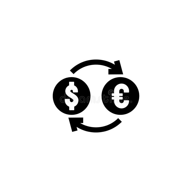 Money Exchange Icon Isolated Vector on White Stock Vector ...