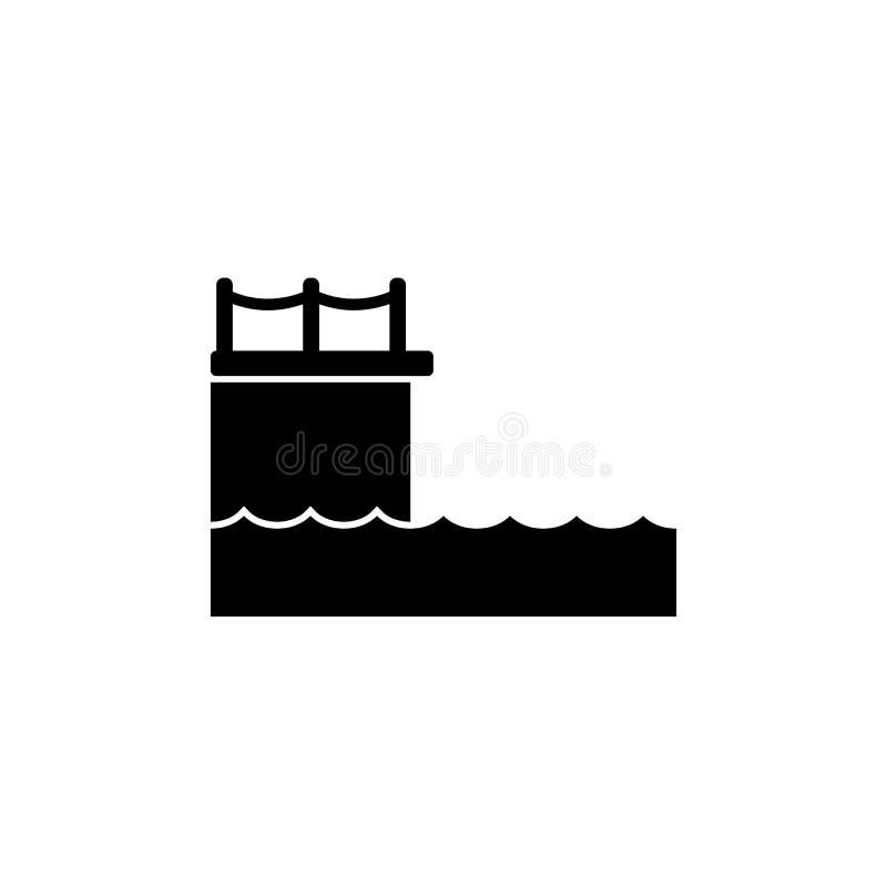 Pier Icon Vector Isolated on White Stock Vector - Illustration of boat ...
