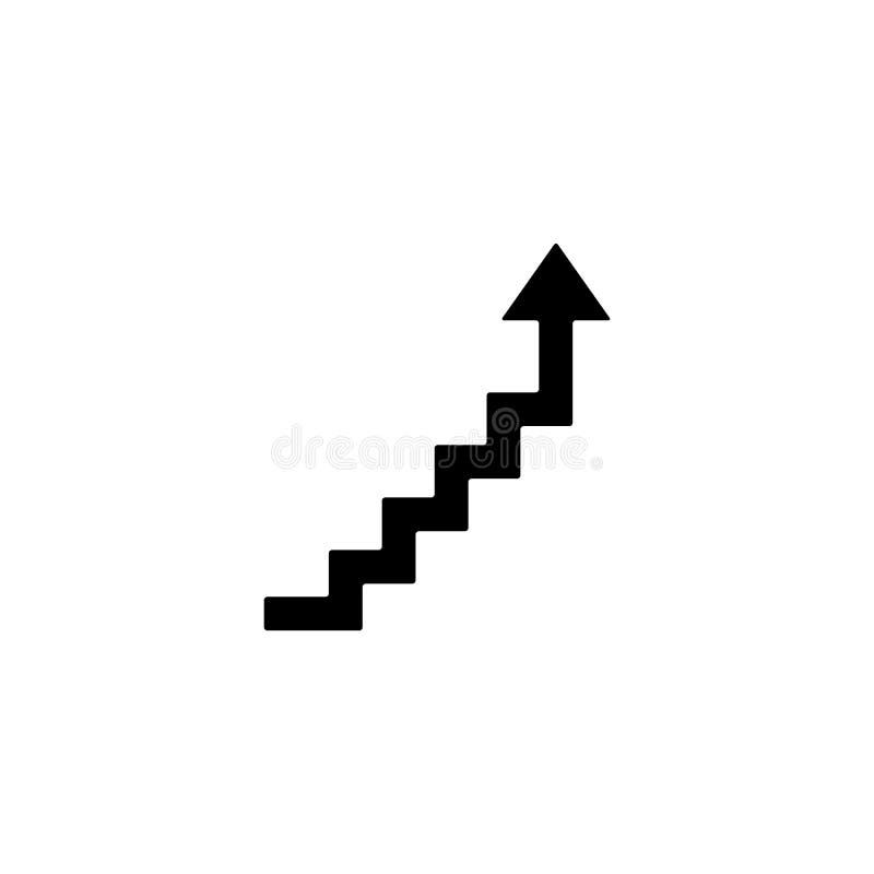 Arrow Ladder Icon Vector Isolated on White Stock Vector - Illustration ...