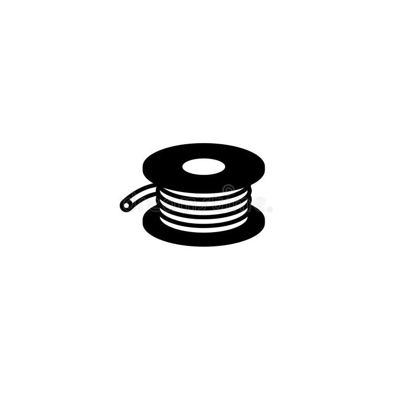 Wire Roll Icon Vector Isolated on White Stock Vector - Illustration of ...