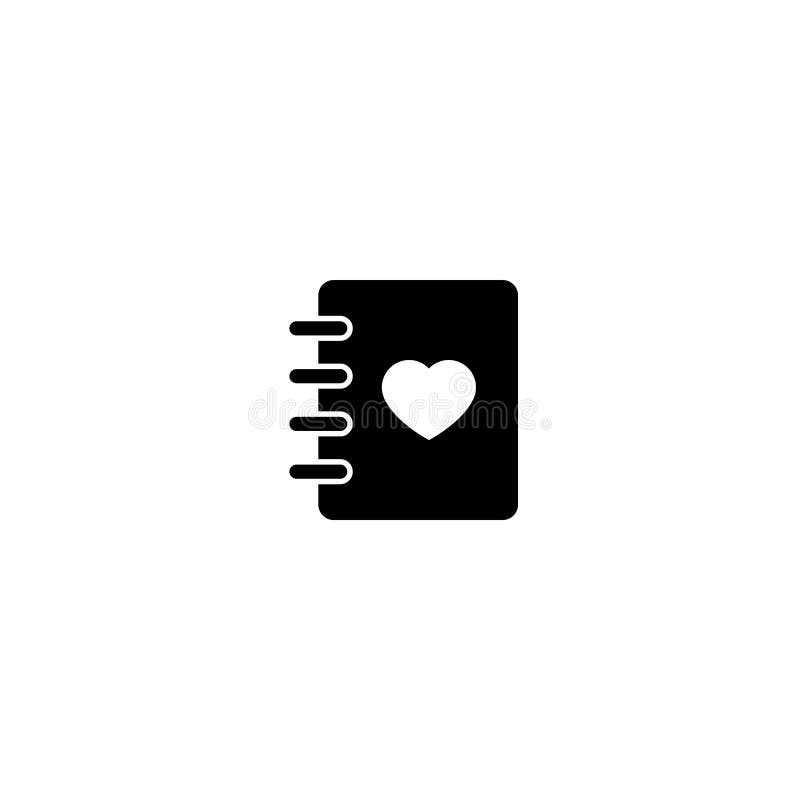 Diary Notebook Icon Vector Isolated on White Stock Vector ...