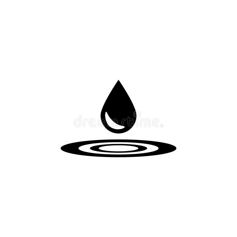 Dropping Water Icon Vector Isolated on White Stock Vector ...