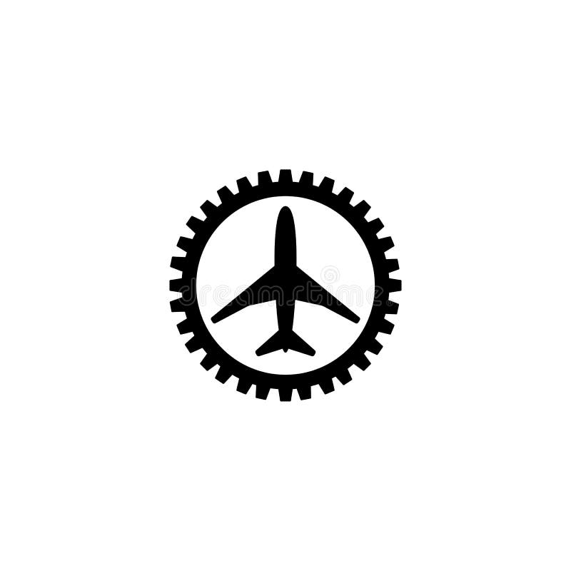 Aircraft Engineering Icon Vector Isolated on White Stock Vector ...