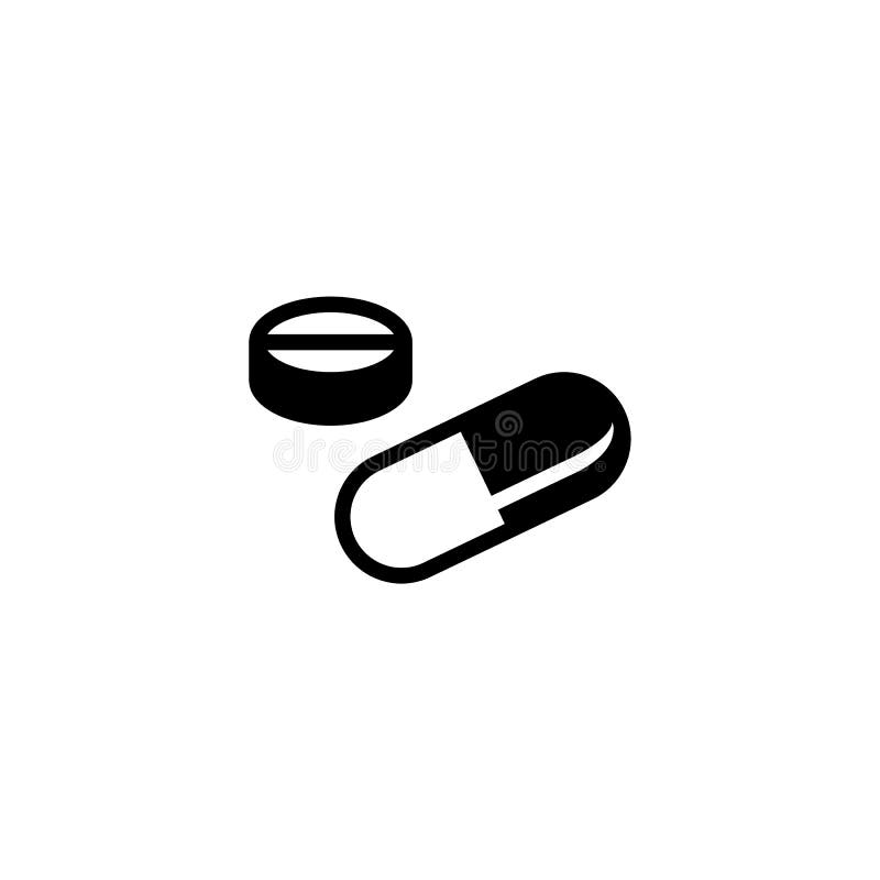 Medical Drug Icon Vector Isolated on White Stock Vector - Illustration ...