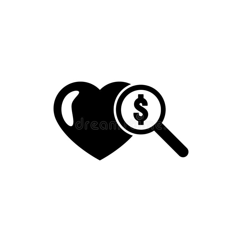 Money and Heart Conversation Icon Vector on White Stock Vector ...